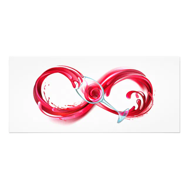 Infinity with Red Wine Rack Card | Zazzle