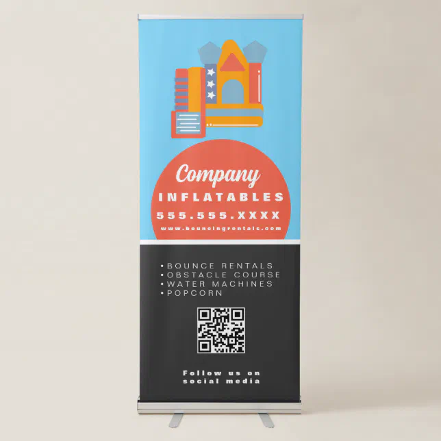 Inflatable Castle Jump House Bounce Party Rentals Retractable Banner ...