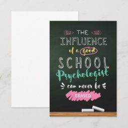 Influence of a Good School Psychologist Thank You Card | Zazzle