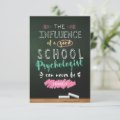 Influence of a Good School Psychologist Thank You Card | Zazzle