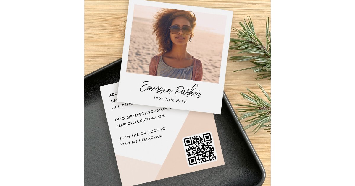 Influencer blogger custom photo profile card | Zazzle