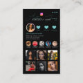 Influencer Photo Feed Grid Social Media Turquoise Business Card | Zazzle