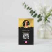 Influencer Photo Feed Social Media QR Code Luxury Business Card | Zazzle