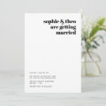 Informal Minimalist | Modern Retro Casual Wedding Invitation | Zazzle