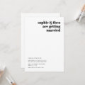 Informal Minimalist | Modern Retro Casual Wedding Invitation | Zazzle
