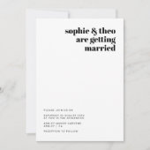 Informal Minimalist | Modern Retro Casual Wedding Invitation | Zazzle