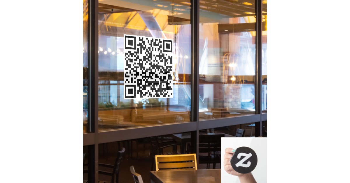 Information QR Code Window Cling | Zazzle