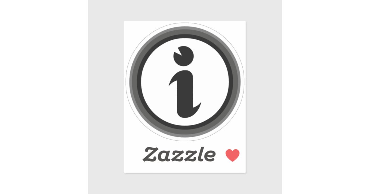 Information Symbol Sticker | Zazzle