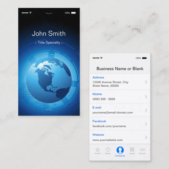 Information Technology - Cool iPhone iOS Design Business Card | Zazzle