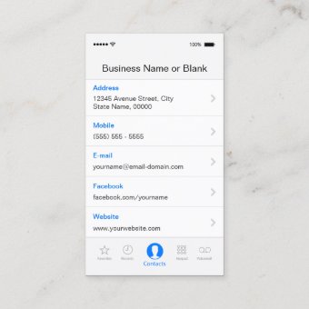 Information Technology - Cool iPhone iOS Design Business Card | Zazzle