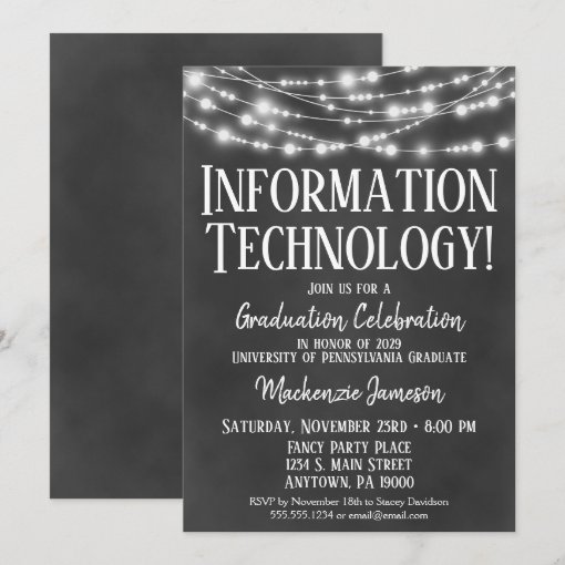 Information Technology Graduation Party Invitation | Zazzle