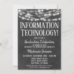 Information Technology Graduation Party Invitation | Zazzle