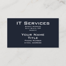 Information Technology Services Business Card | Zazzle