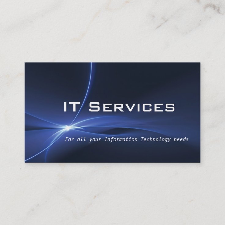 Information Technology Services Business Card | Zazzle