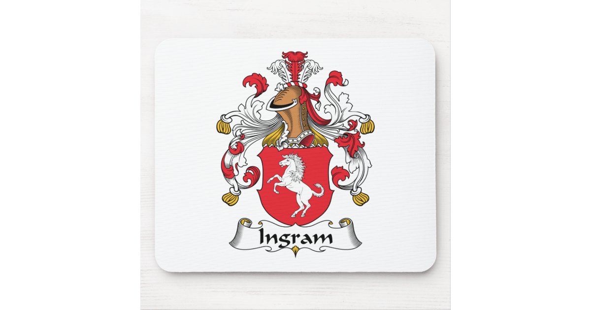Ingram Family Crest Mouse Pad | Zazzle