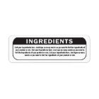 Ingredients list for products label | Zazzle