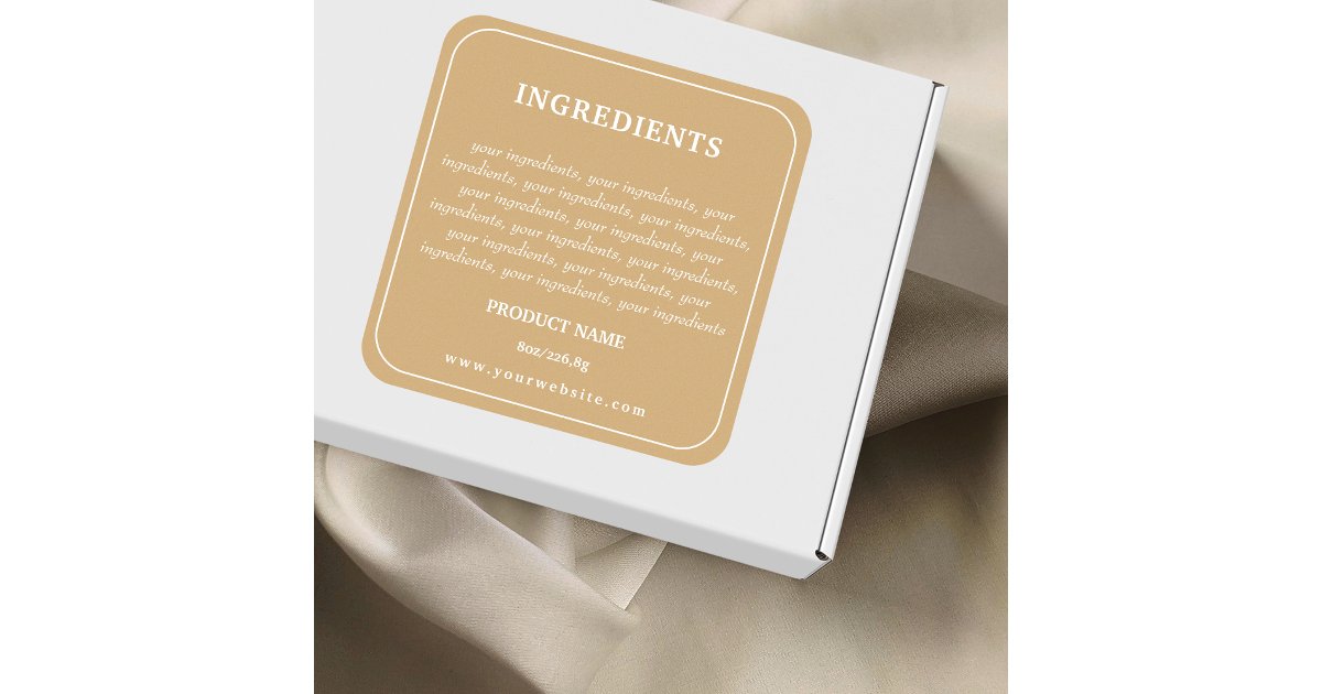 Ingredients Product Label | Zazzle