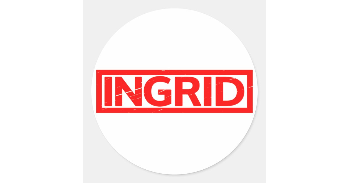Ingrid Stamp Classic Round Sticker | Zazzle