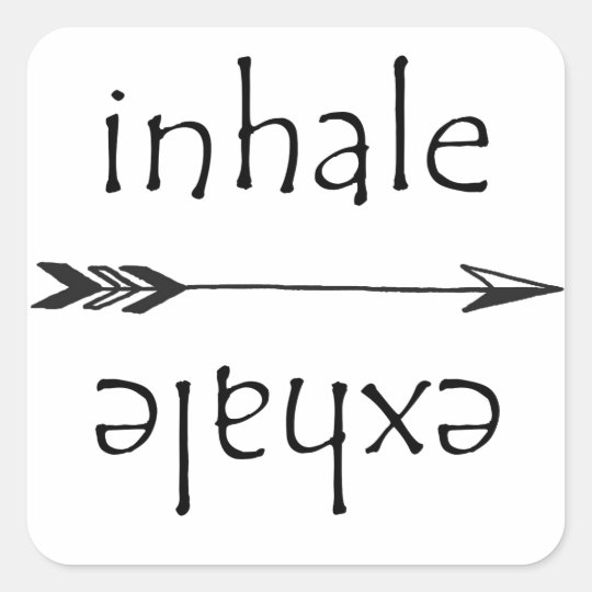 Inhale Exhale Breathe Yoga Meditation Square Sticker | Zazzle.com