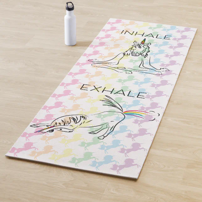 Inhale Exhale Yoga / Meditating Unicorn Yoga Mat | Zazzle