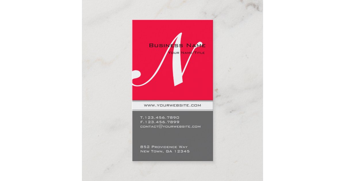 Initial Business Card | Zazzle.com