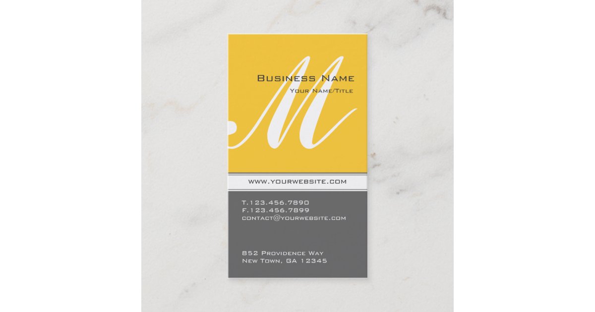 Initial Business Card | Zazzle
