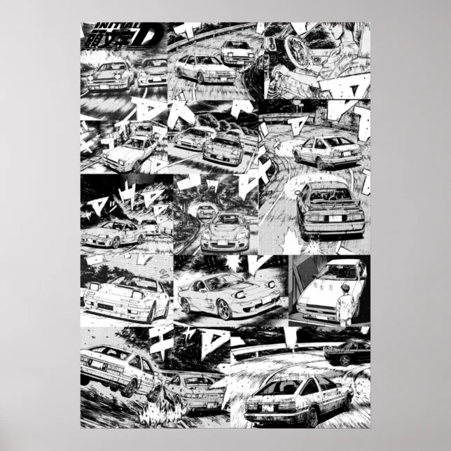 Initial D Manga Poster | Zazzle