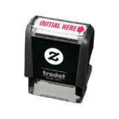 Initial Here with Arrow Self-inking Stamp | Zazzle