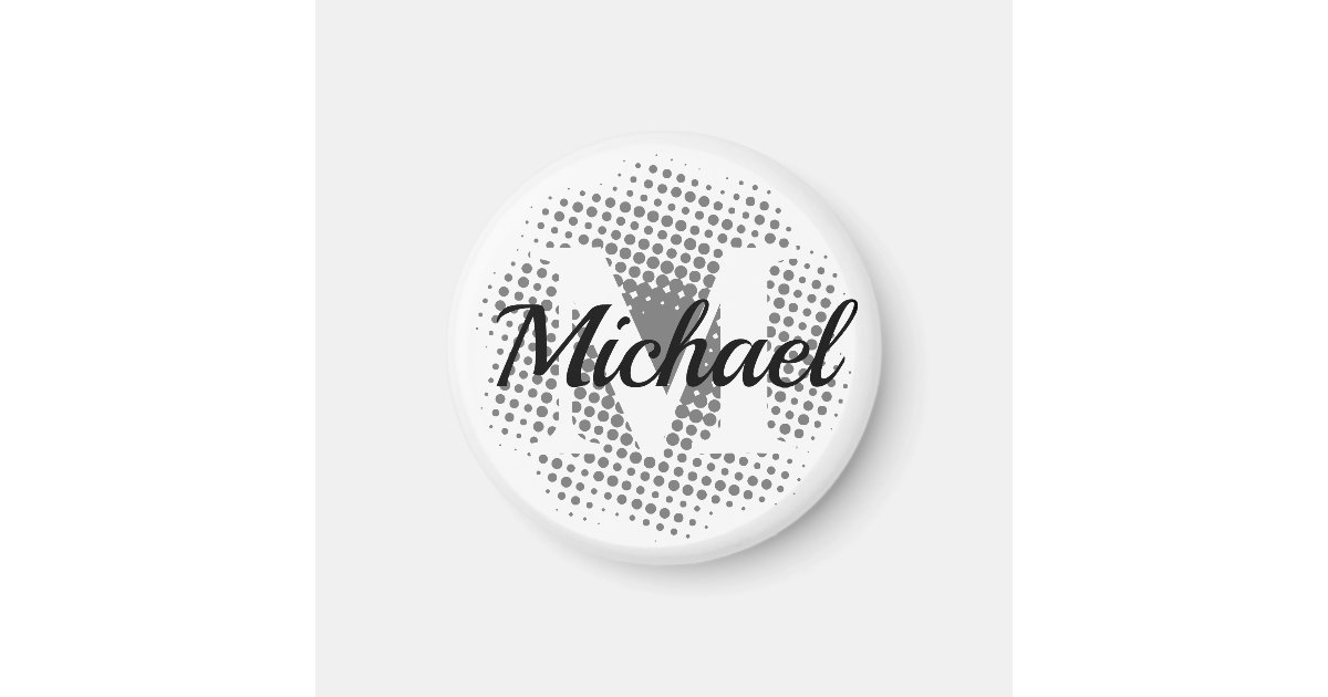 Initial Letter Custom Name Magnet | Zazzle