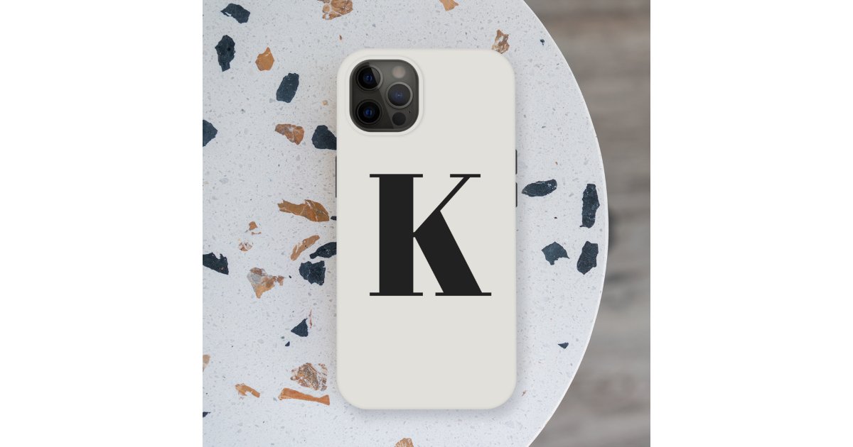 Initial Letter | Monogram Modern Stylish Trendy Case-Mate iPhone Case ...