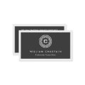 INITIAL LOGO for STUDENTS/UNIVERSITY (Black) Calling Card | Zazzle