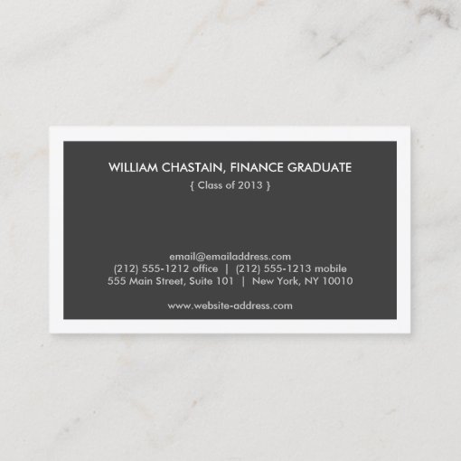 INITIAL LOGO for STUDENTS/UNIVERSITY (Black) Calling Card | Zazzle