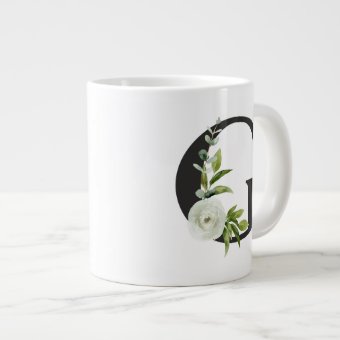 Initial Mug with the Letter G - Spring Floral | Zazzle