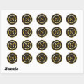 Initial N Gold Monogram Wedding Stickers | Zazzle