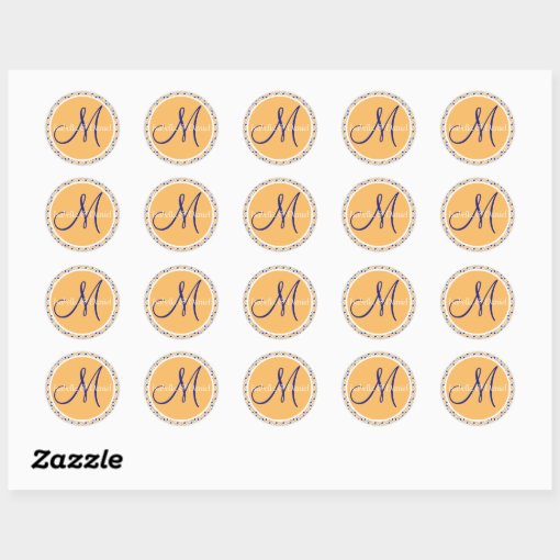 Initial Stickers Custom Wedding Monograms | Zazzle