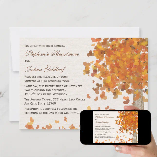 Initials Carved in a Tree Wedding Invitations | Zazzle