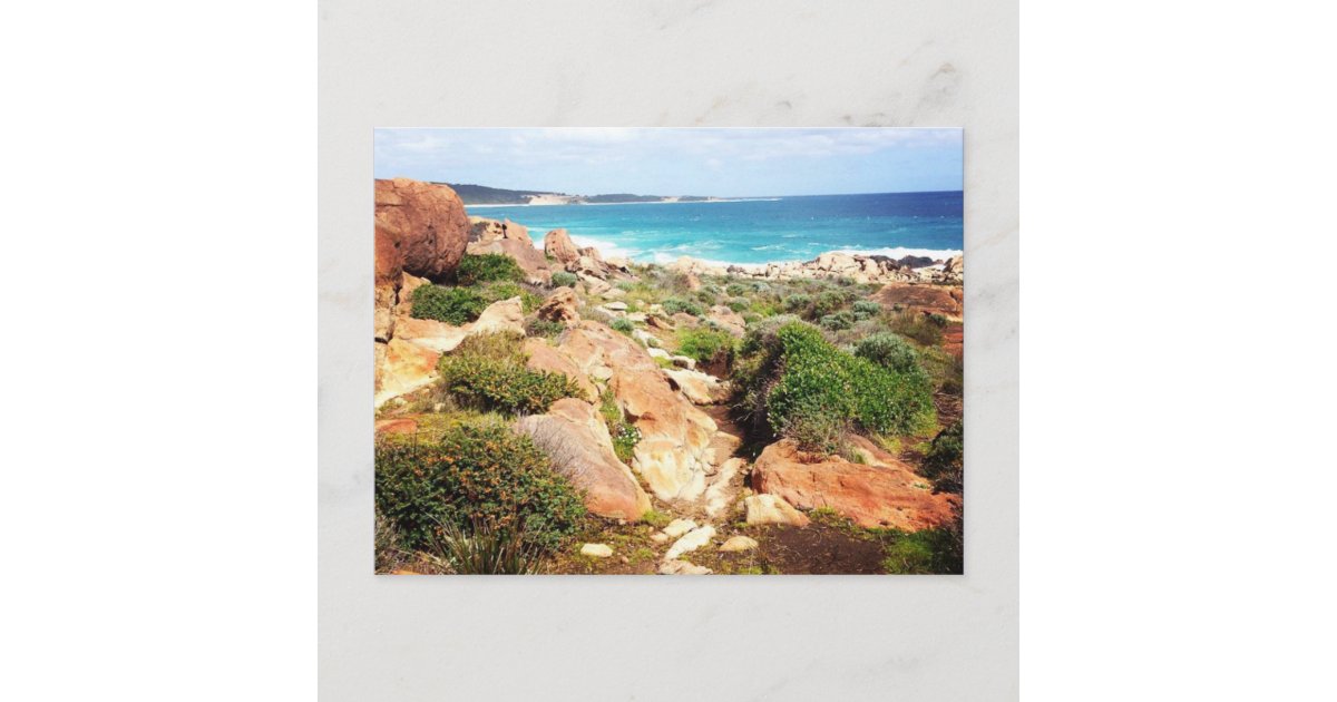 injidup beach rocks postcard | Zazzle