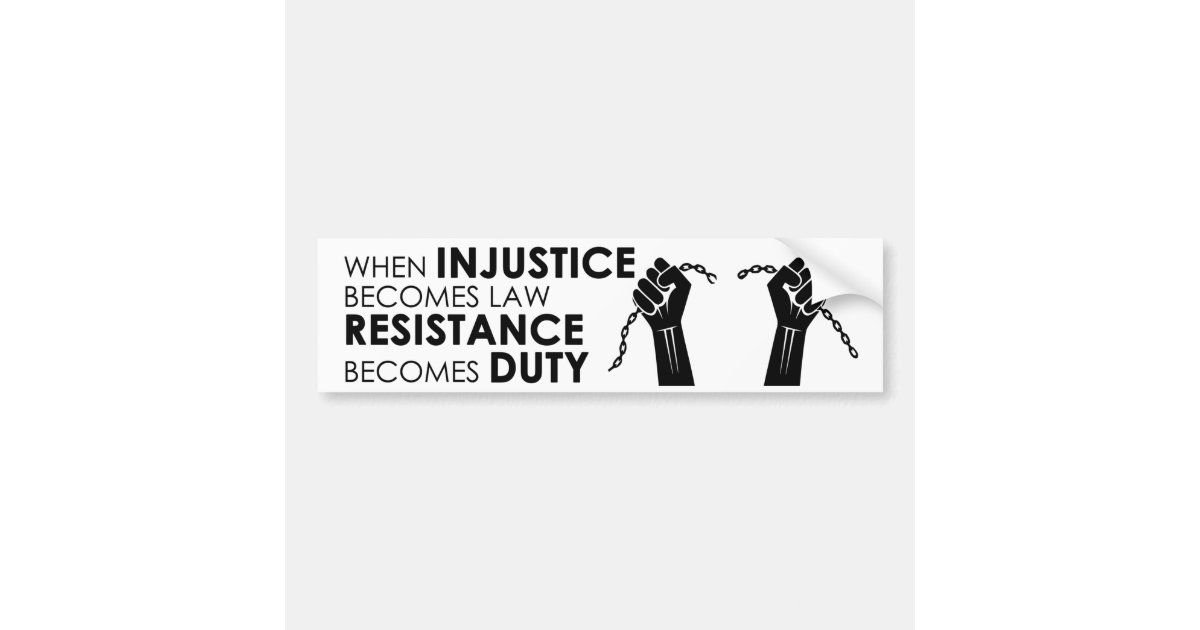 Injustice Bumper Sticker | Zazzle