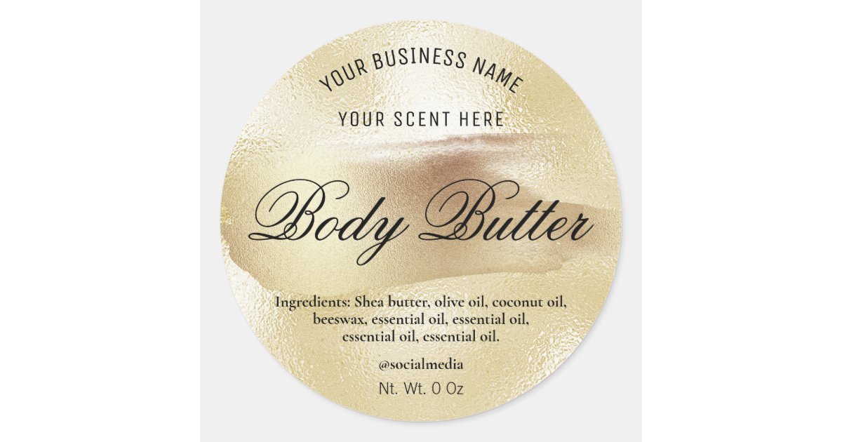 Ink And Foil Product Labels In A Gold Style | Zazzle