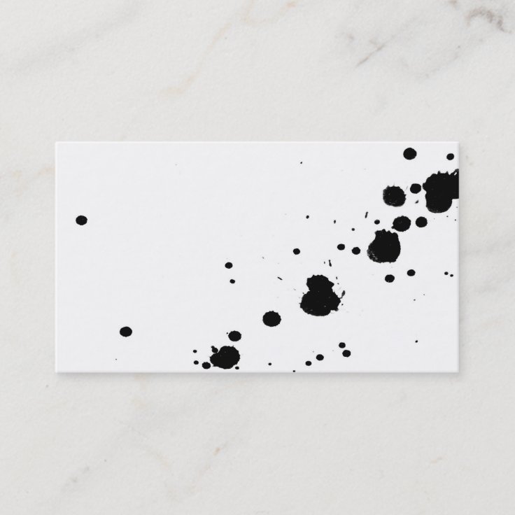 ink splatter custom business card template | Zazzle