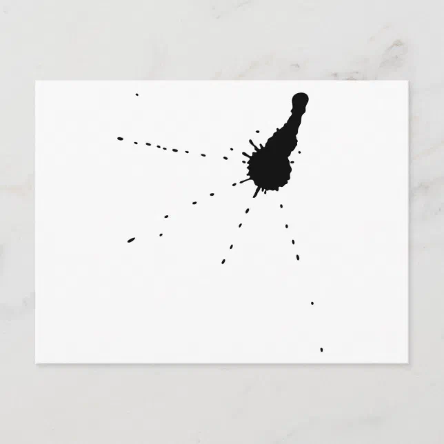 Ink Stain Postcard | Zazzle