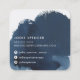 INKED LOGO elegant initial dark blue ink Square Business Card | Zazzle