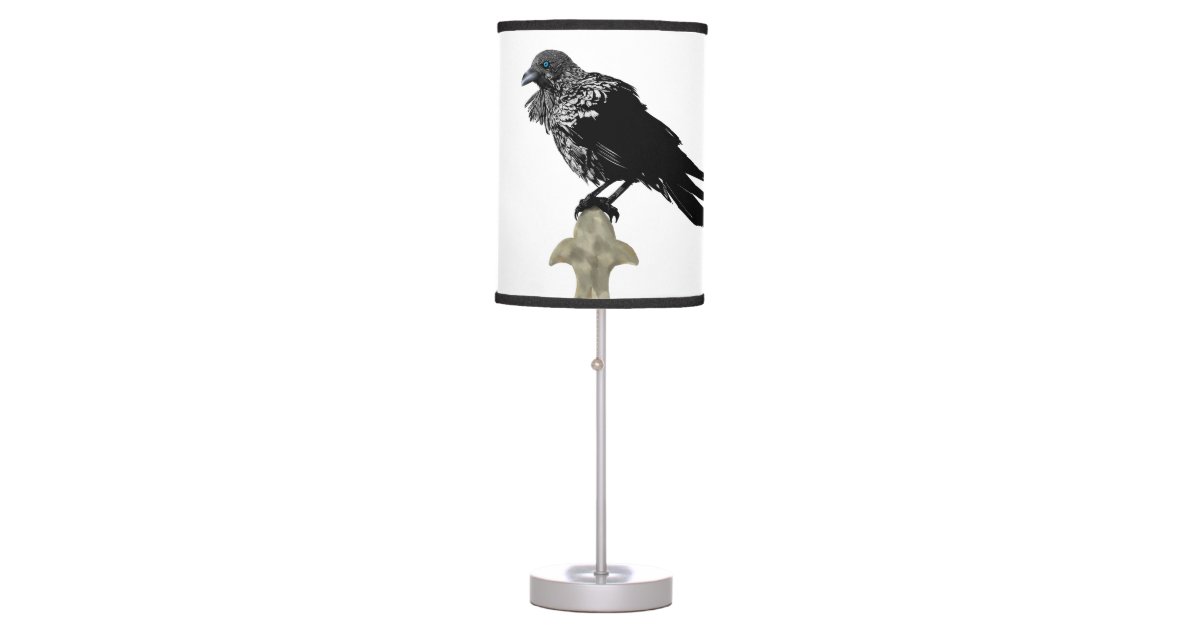 Inked Raven Table Lamp | Zazzle