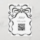Inked Ribbons and Bow QR Code RSVP Card | Zazzle