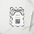 Inked Ribbons and Bow QR Code RSVP Card | Zazzle
