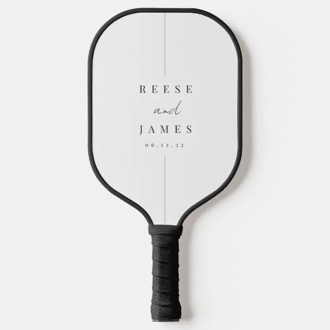 Inline | Modern Minimal Personalized Wedding Pickleball Paddle | Zazzle