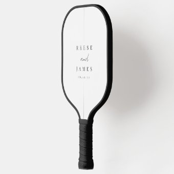 Inline | Modern Minimal Personalized Wedding Pickleball Paddle | Zazzle