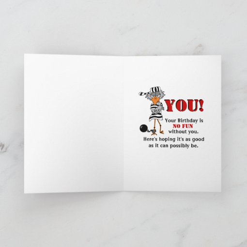 Inmate Birthday Card | Zazzle