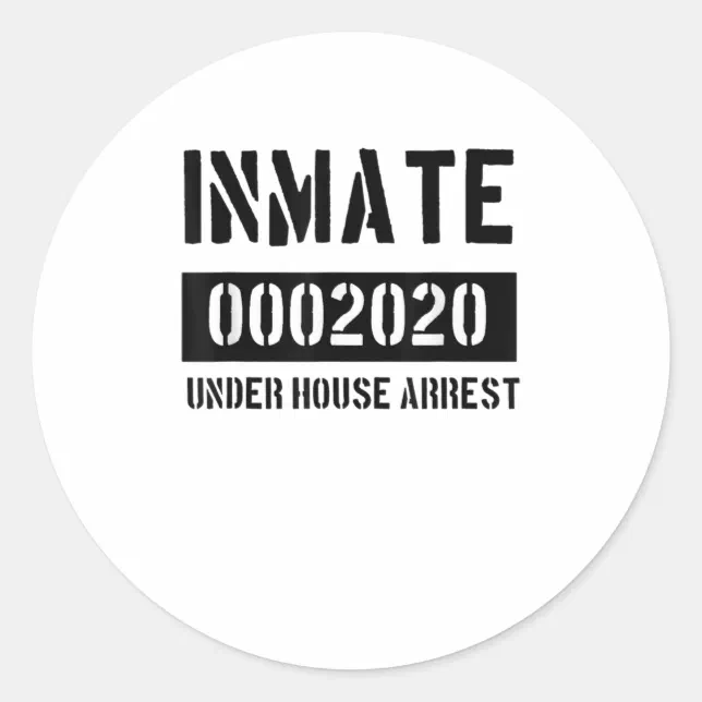 Inmate Prisoner Halloween 2020 Jail Cos Classic Round Sticker | Zazzle
