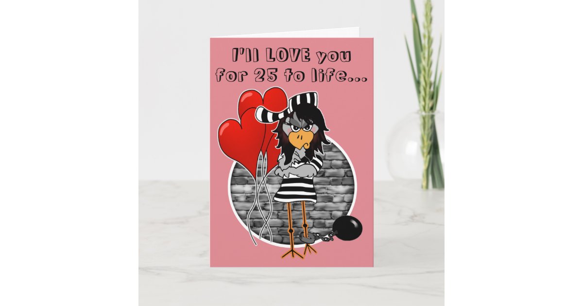 Inmate Valentine's Day Card | Zazzle
